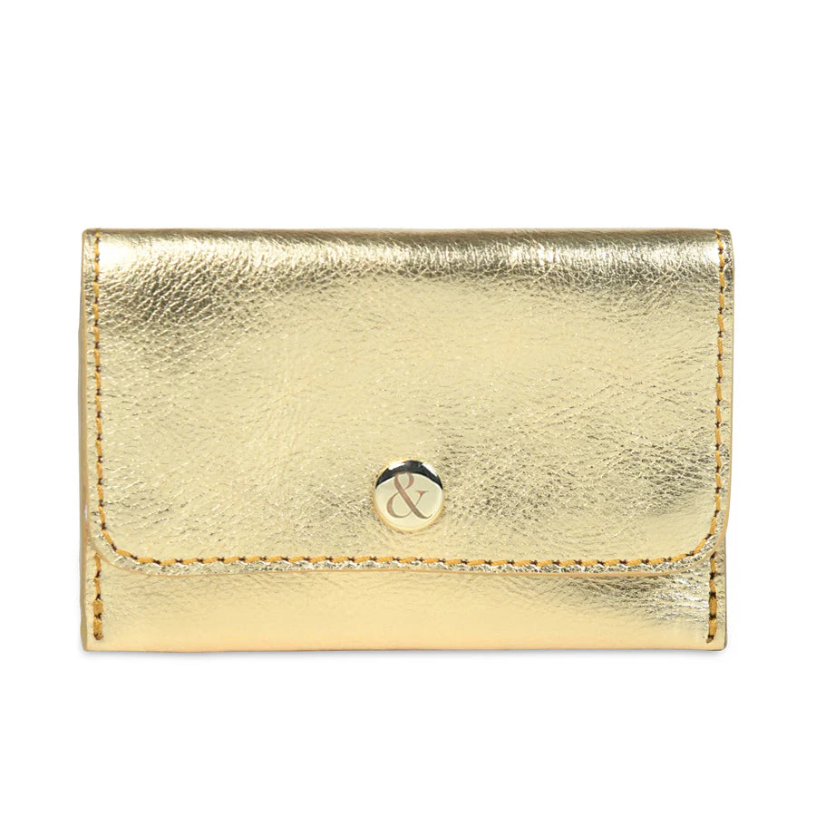 Bell & Fox Ellie Popper Card Holder Purse in Dark Gold Leather – Eva Lucia
